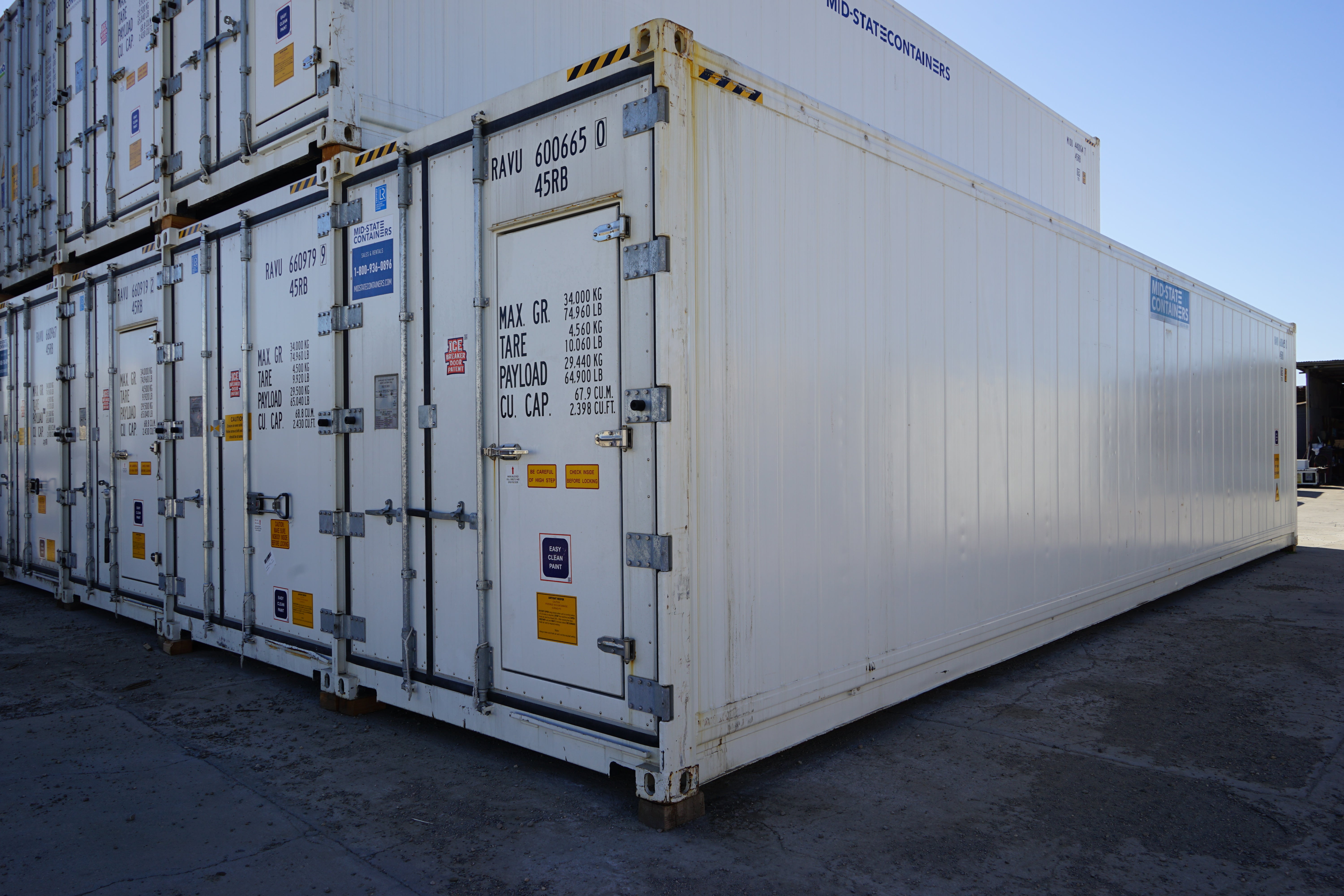 40’ Refrigerated Container Rental near me – Midstate Containers