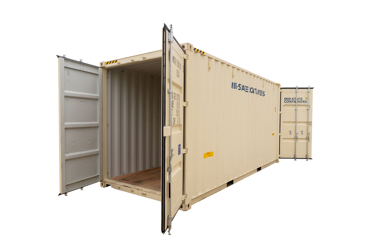 20’ High Cube One Trip Double Door Container – Midstate Containers