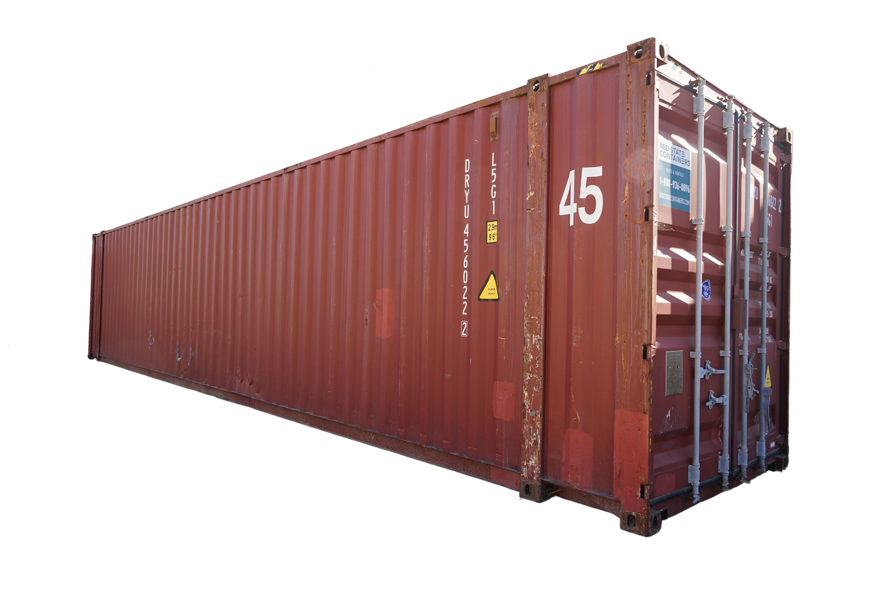 45’ High Cube Cargo Worthy Premium Container – Midstate Containers